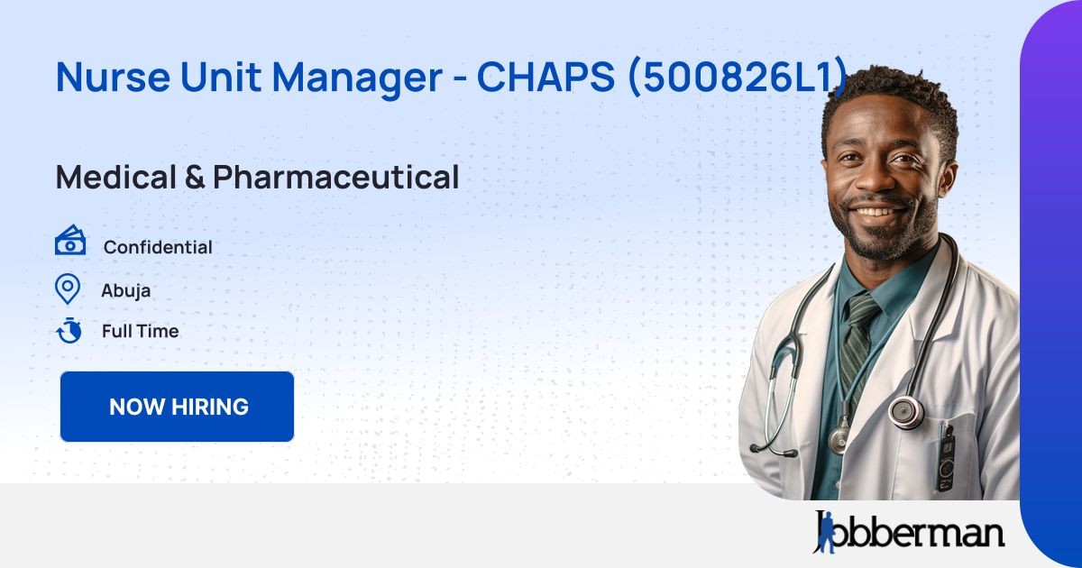 Nurse Unit Manager - CHAPS (500826L1) at Department of Health, Tasmania ...