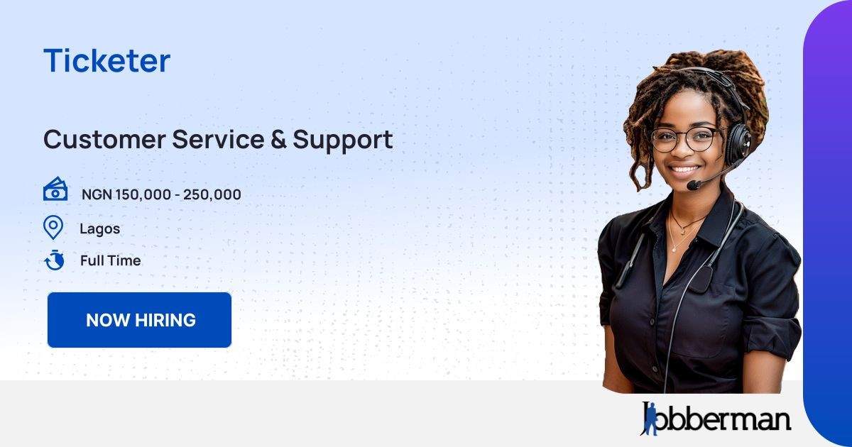 Ticketer at JV Management Consulting Limited | Jobberman