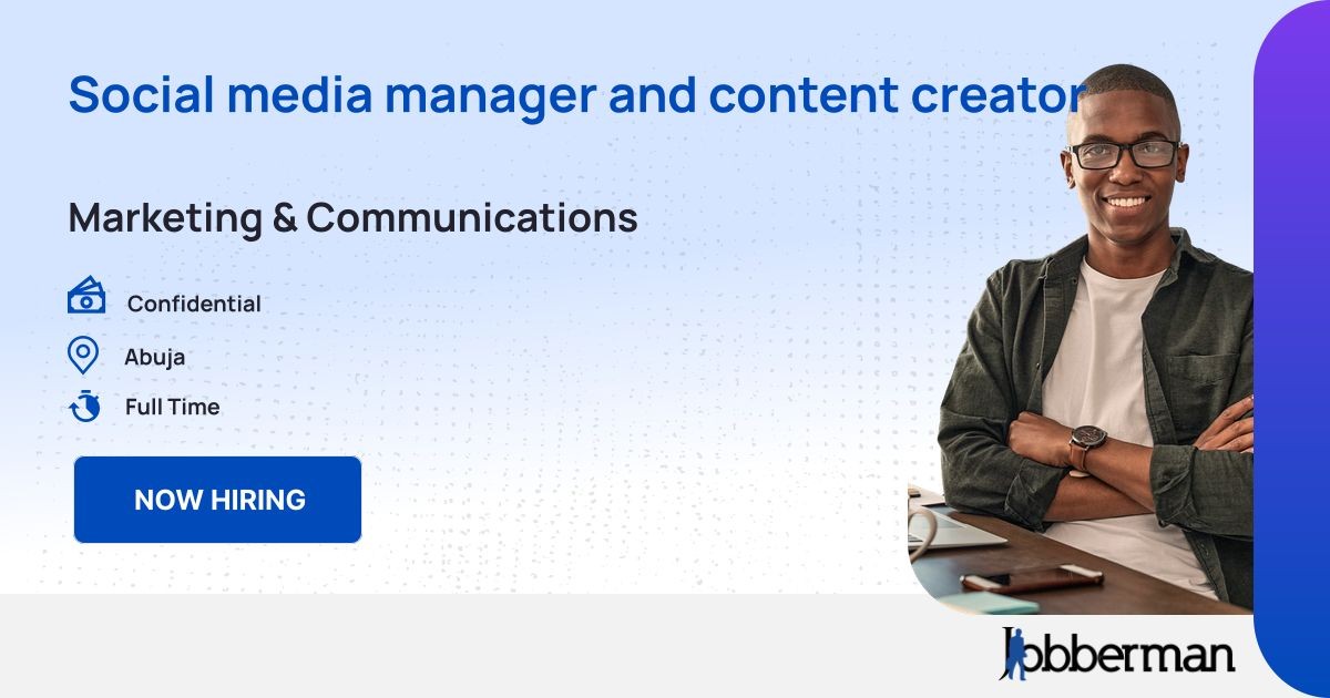 Social media manager and content creator at Walsh Blanc | Jobberman