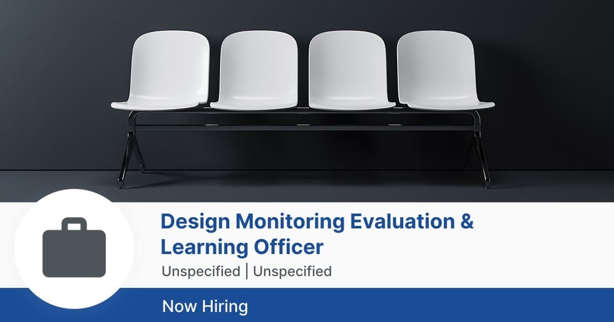 Design Monitoring Evaluation & Learning Officer at Search for Common ...