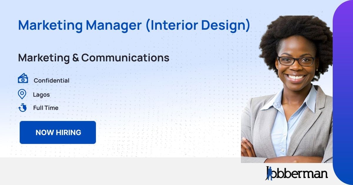 Marketing Manager (Interior Design) at A Different Design | Jobberman