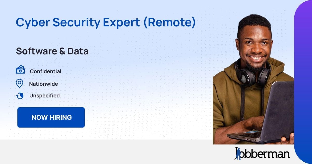 Cyber Security Expert (Remote) at Jobgether | Jobberman