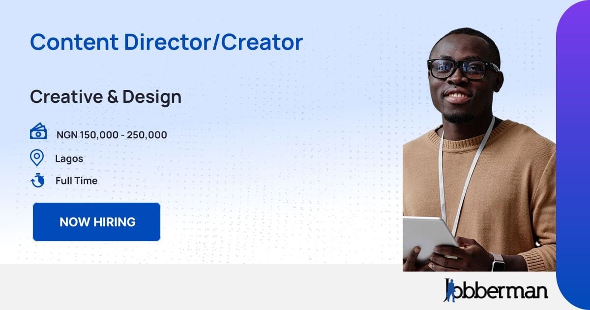 Content Director/Creator at Culate Wears | Jobberman