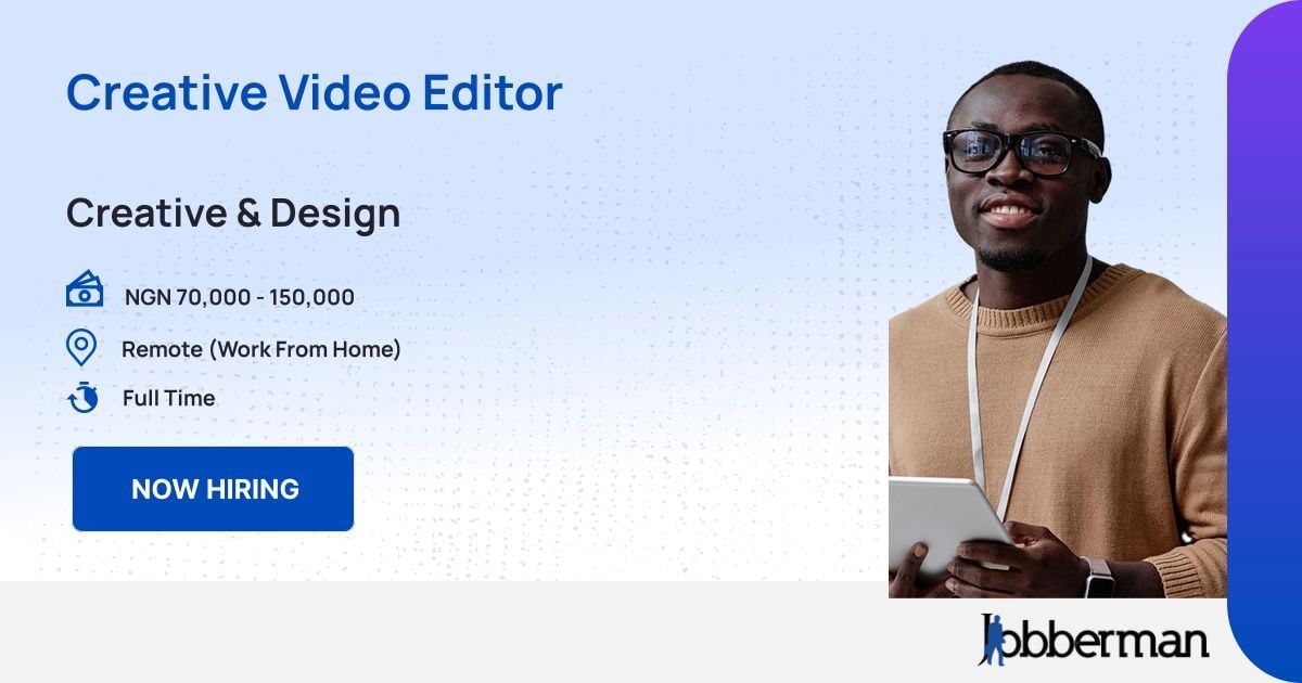 Creative Video Editor at Redcarpet Media Studios | Jobberman