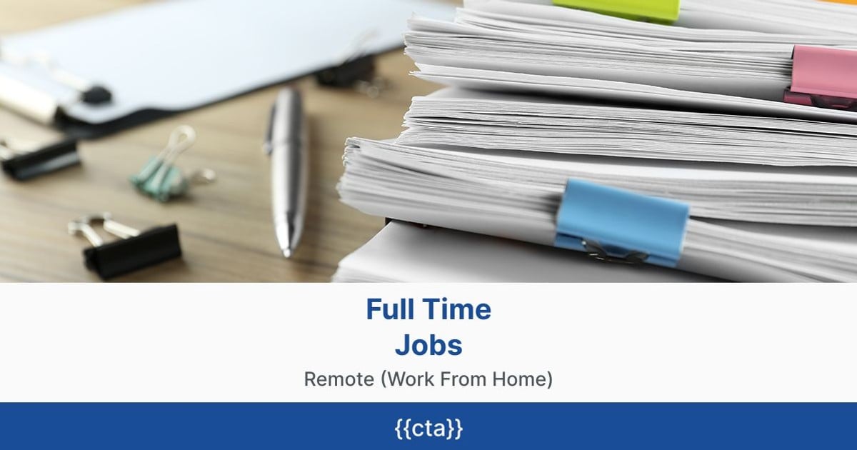 Remote Full Time Jobs | Jobberman