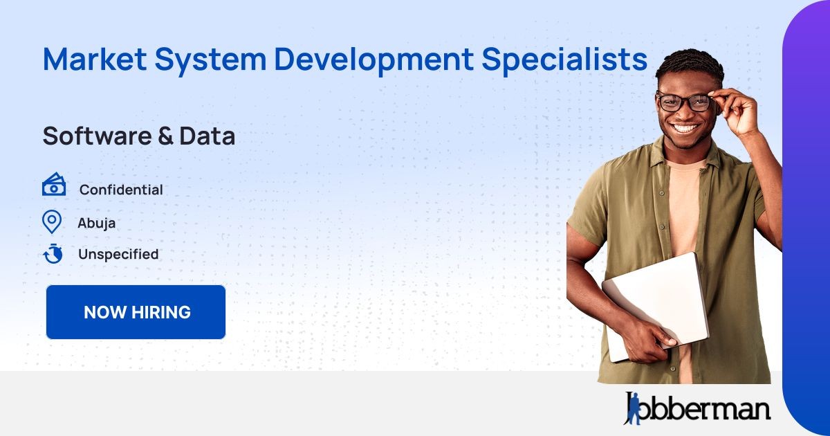Market System Development Specialists at TechnoServe | Jobberman