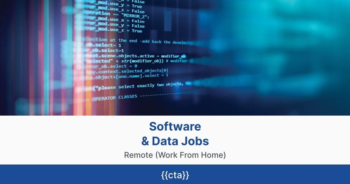 Remote Software & Data Jobs | Jobberman
