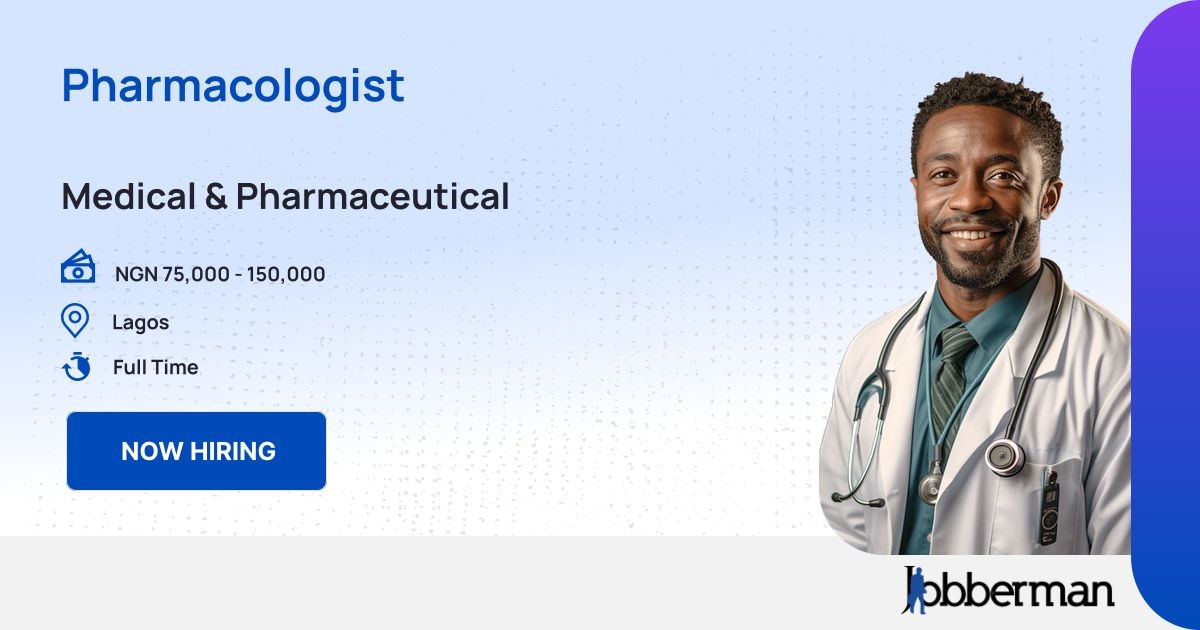 Pharmacologist at Hec Recruit | Jobberman