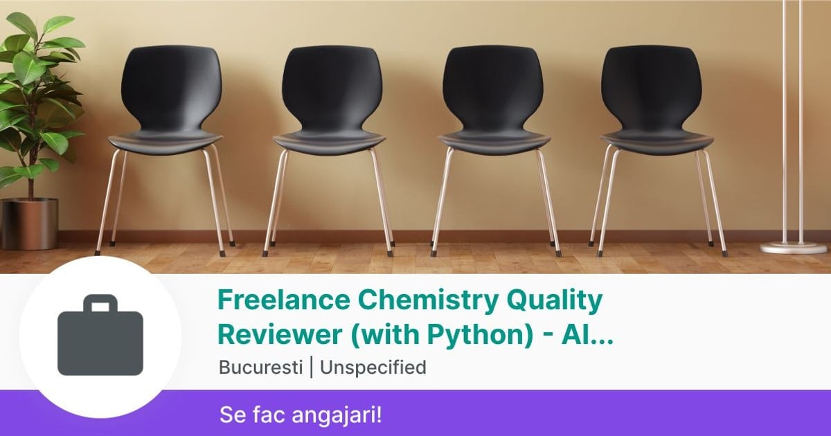Freelance Chemistry Quality Reviewer (with Python) - AI Trainer in ...