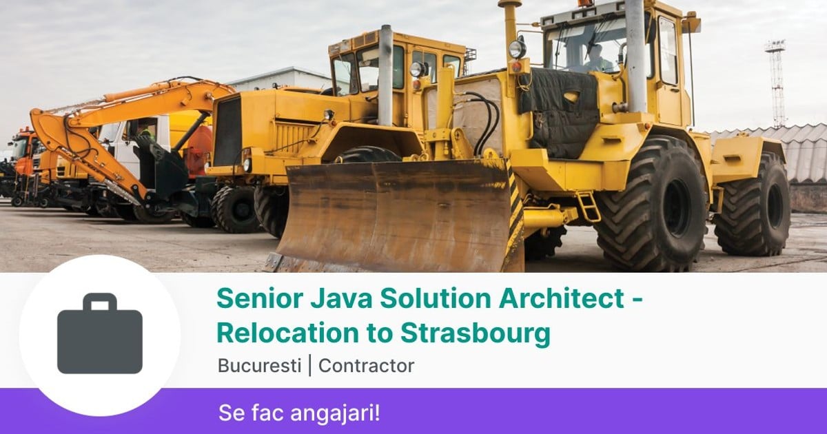 Senior Java Solution Architect - Relocation to Strasbourg in Bucuresti ...