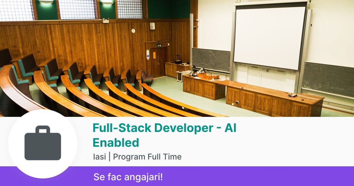 Full-Stack Developer - AI Enabled in Iasi la Yonder | Jobradar24