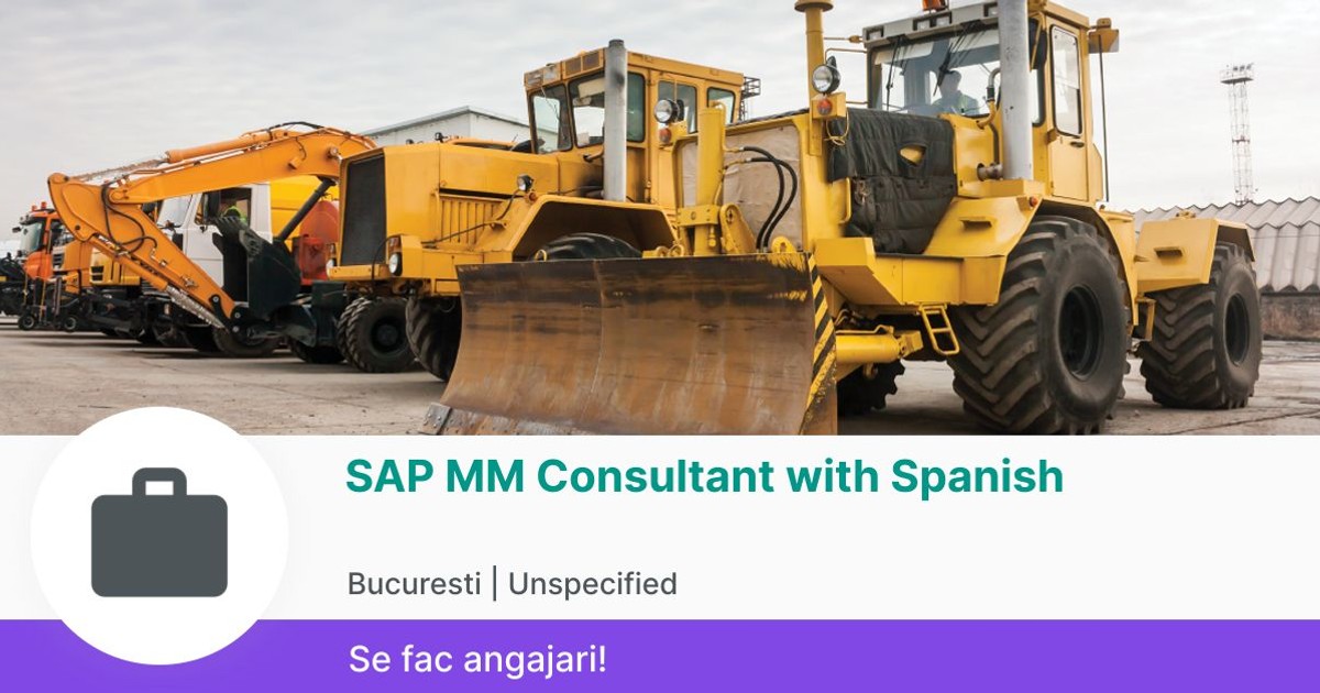 SAP MM Consultant with Spanish in Bucuresti la FPT Software | Jobradar24