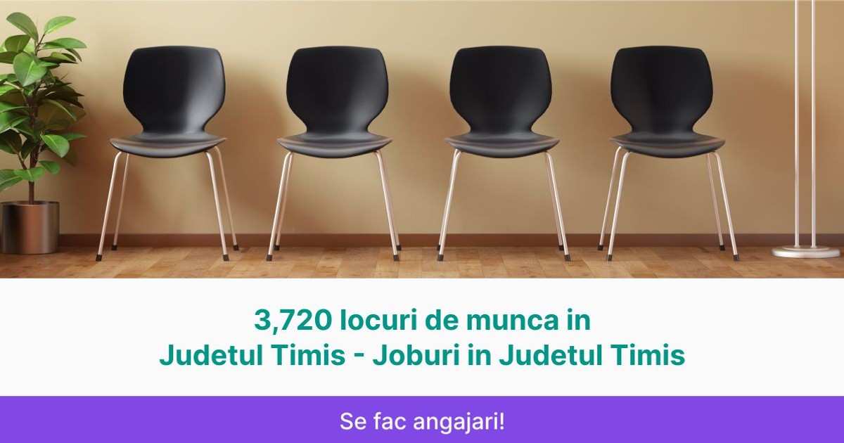 Locuri de Munca in Judetul Timis - Joburi in Judetul Timis - 3,720 ...