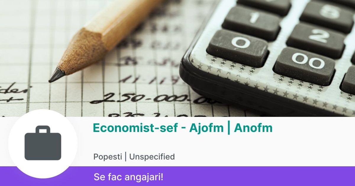 Economist-sef - Ajofm | Anofm in Popesti la DEM MADA TRANS SRL | Jobradar24