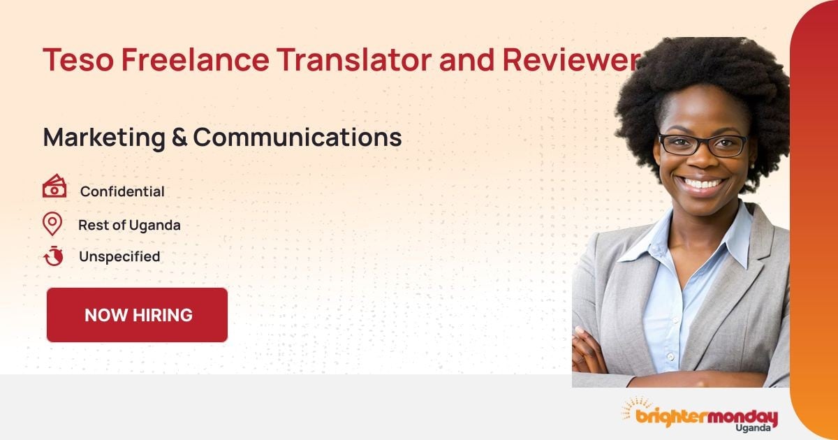 Teso Freelance Translator and Reviewer at Rws Group | BrighterMonday