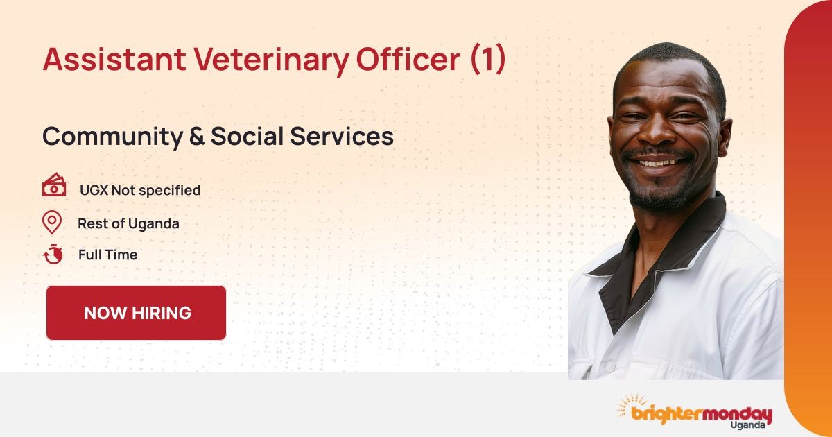 Assistant Veterinary Officer (1) at Gomba District Service Commission ...